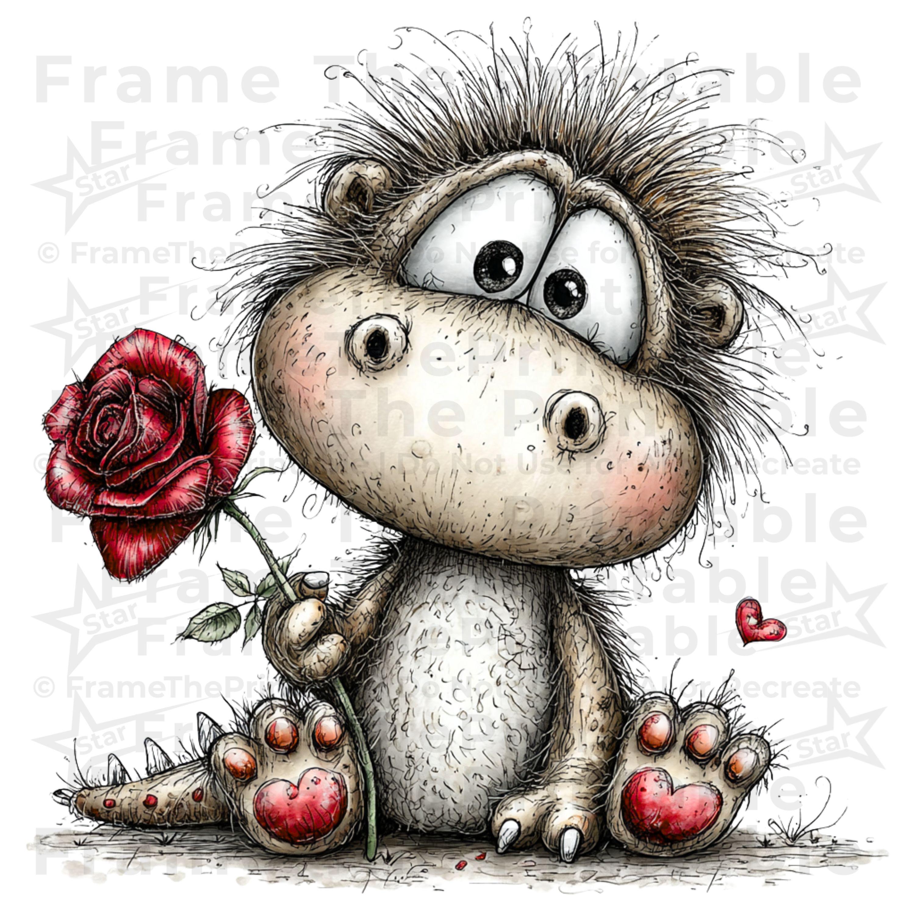 Cute Valentine Baby Dinosaur Clipart, Adorable Love Dinosaurs With ...