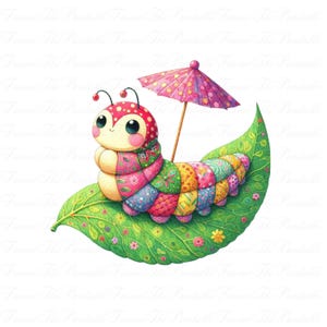 Cute Caterpillar Clipart, Cartoon Insect PNG, Nursery Bug Illustration ...