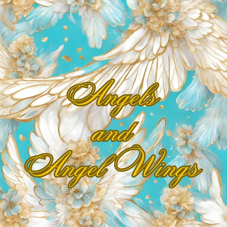 Angels Wings Vibrant Colours Clipart Watercolour Art Instant Download ...