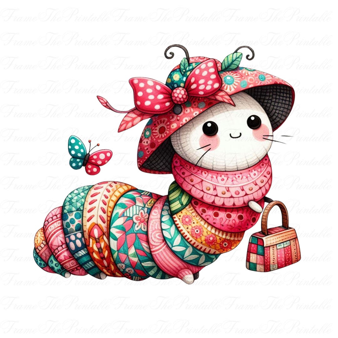 Cute Caterpillar Clipart, Cartoon Insect PNG, Nursery Bug Clip Art ...