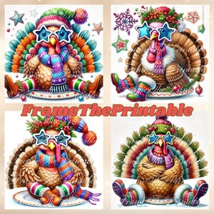 Christmas Quirky Turkey Funny Bird Fantasy JPG Images Whimsical ...