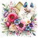 Mother's Day Flowers With Envelope Card Clipart, Gift for Best Mum Ever ...