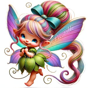 Adorable Floral Fairy Clipart Whimsical Flower Girl Bundle Watercolour ...