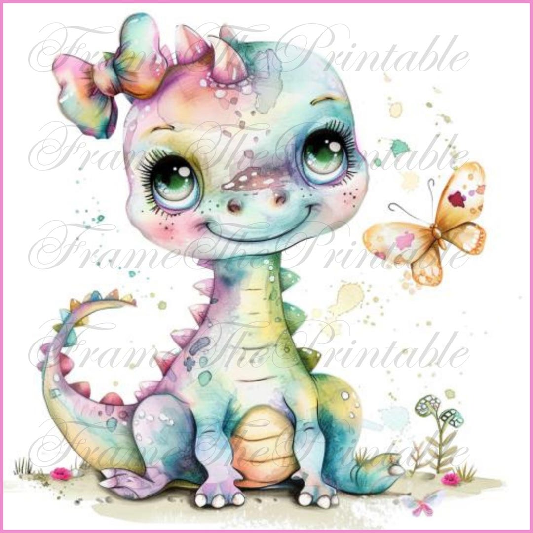 Cute Baby Dinosaur Friendly Dino Girl SVG PNG Kids Clipart 18 Pictures ...
