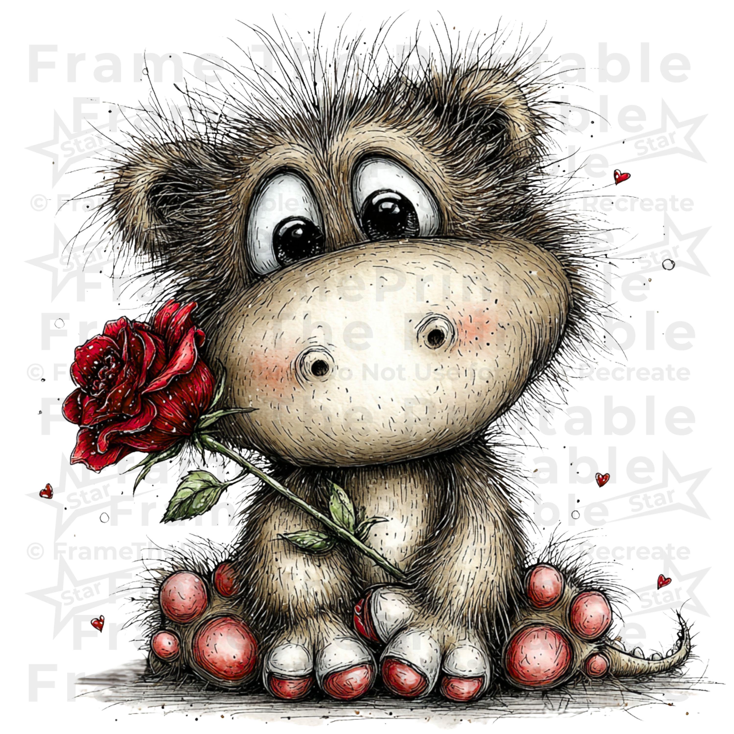 Cute Valentine Baby Dinosaur Clipart, Adorable Love Dinosaurs With ...