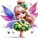 Adorable Floral Fairy Clipart Whimsical Flower Girl Bundle Watercolour ...