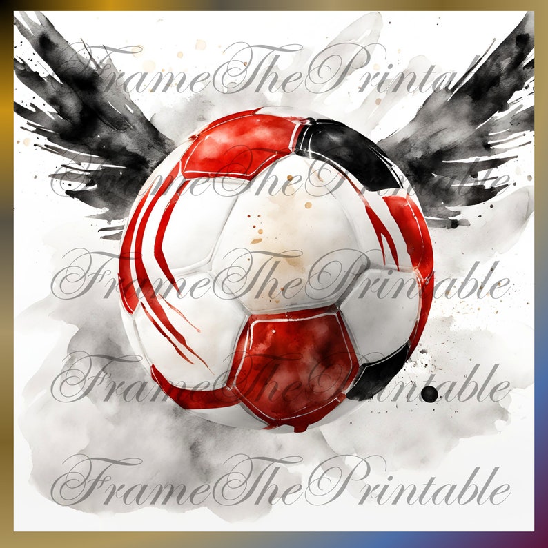 Soccer Ball Clipart Printable Pictures Downloads Watercolour Images ...