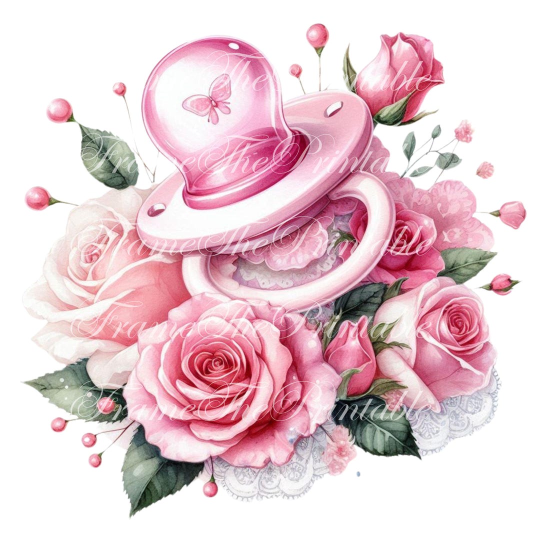 Pink Baby Dummy Pacifier Baby Shower Baptism Christening 14 Images ...