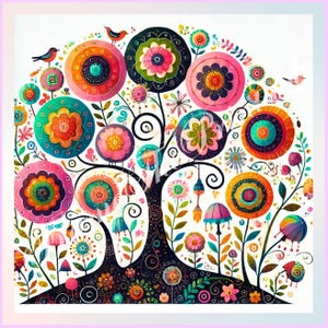 Folklore Floral Fantasy Whimsical Forest Clipart 13 Watercolour Image ...