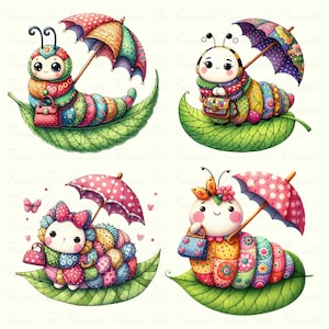 Cute Caterpillar Clipart, Cartoon Insect PNG, Nursery Bug Illustration ...