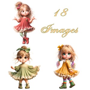 Cute Girl Adorable Clipart Commercial Use Whimsical Pngs Fantasy Junk ...