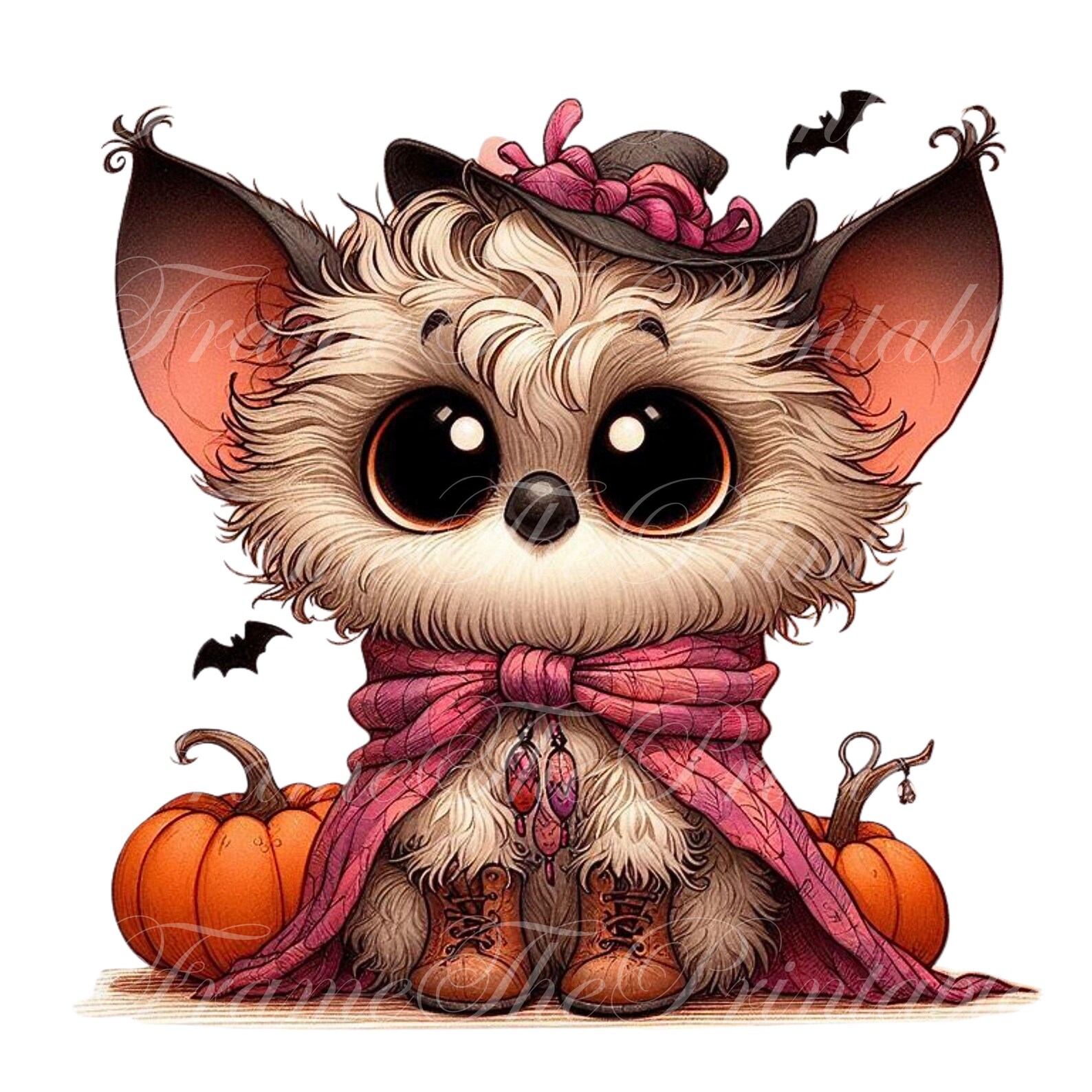Cute Halloween Bat Clipart 17 PNG 300 DPI Witch Hat Funny Spooky ...