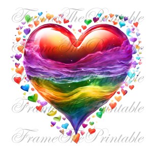 SVG Rainbow Wave Heart Watercolour Splashing Paint Clipart 10 Pictures ...