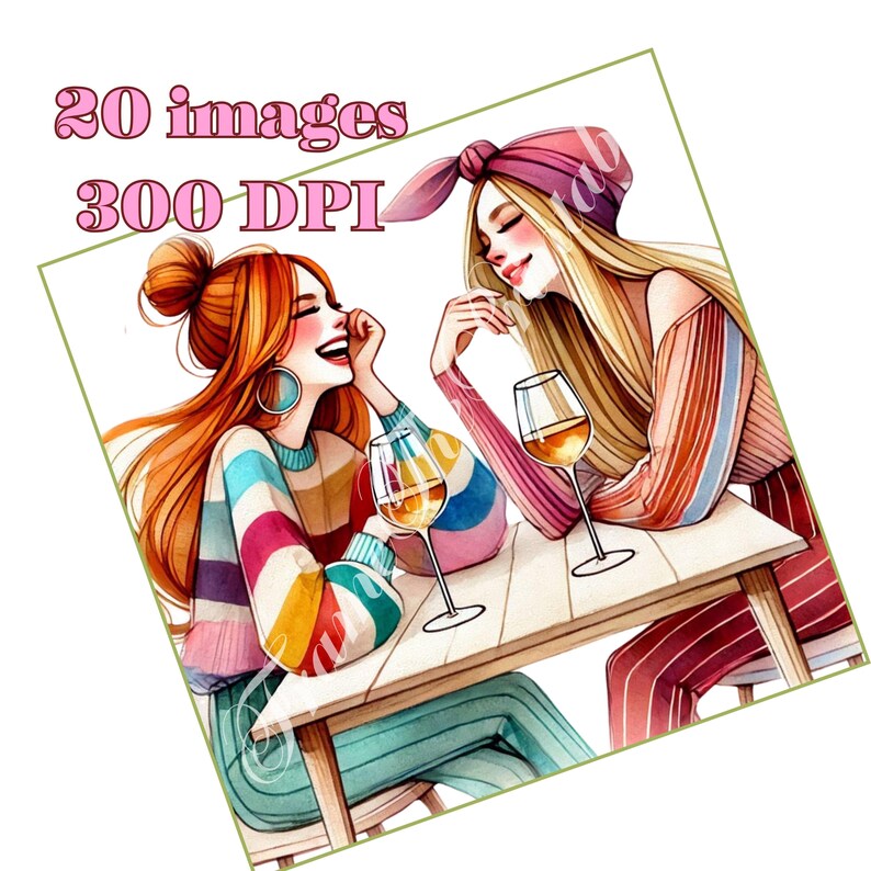 20 Best Friends Girls Clipart High Res Watercolour Art 300 Dpi Png Junk