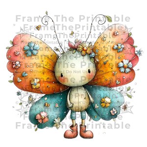 Whimsical Spring Butterfly Clipart, Cute Watercolor Fairy Butterflies ...