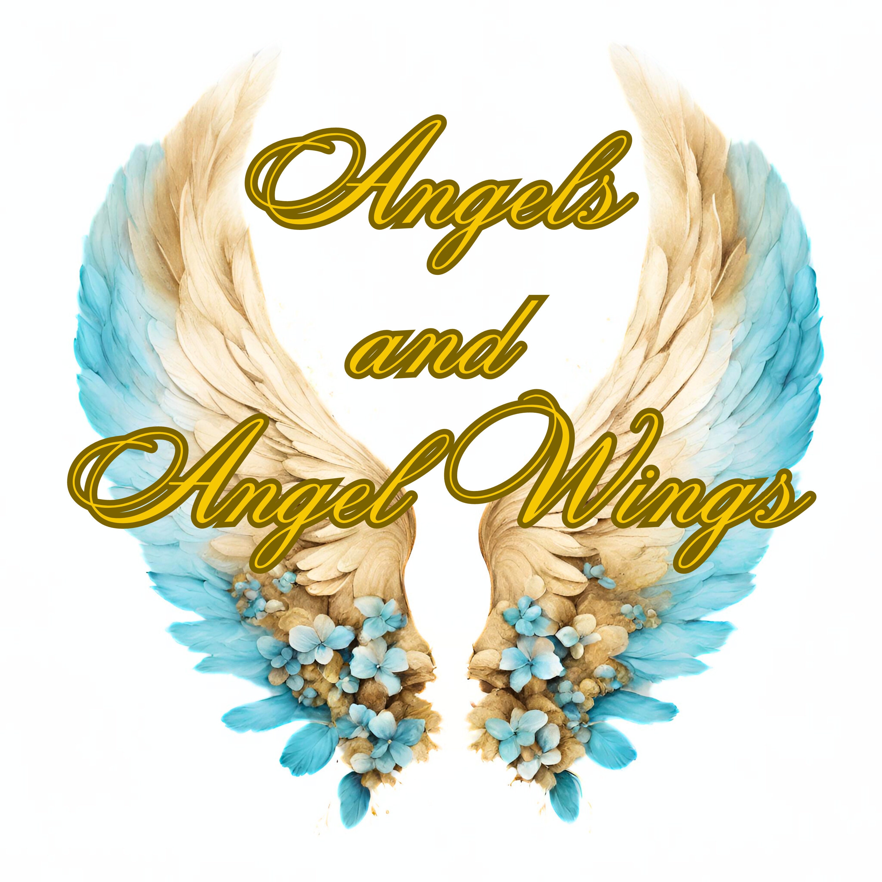 Angels Wings Vibrant Colours Clipart Watercolour Art Instant Download ...