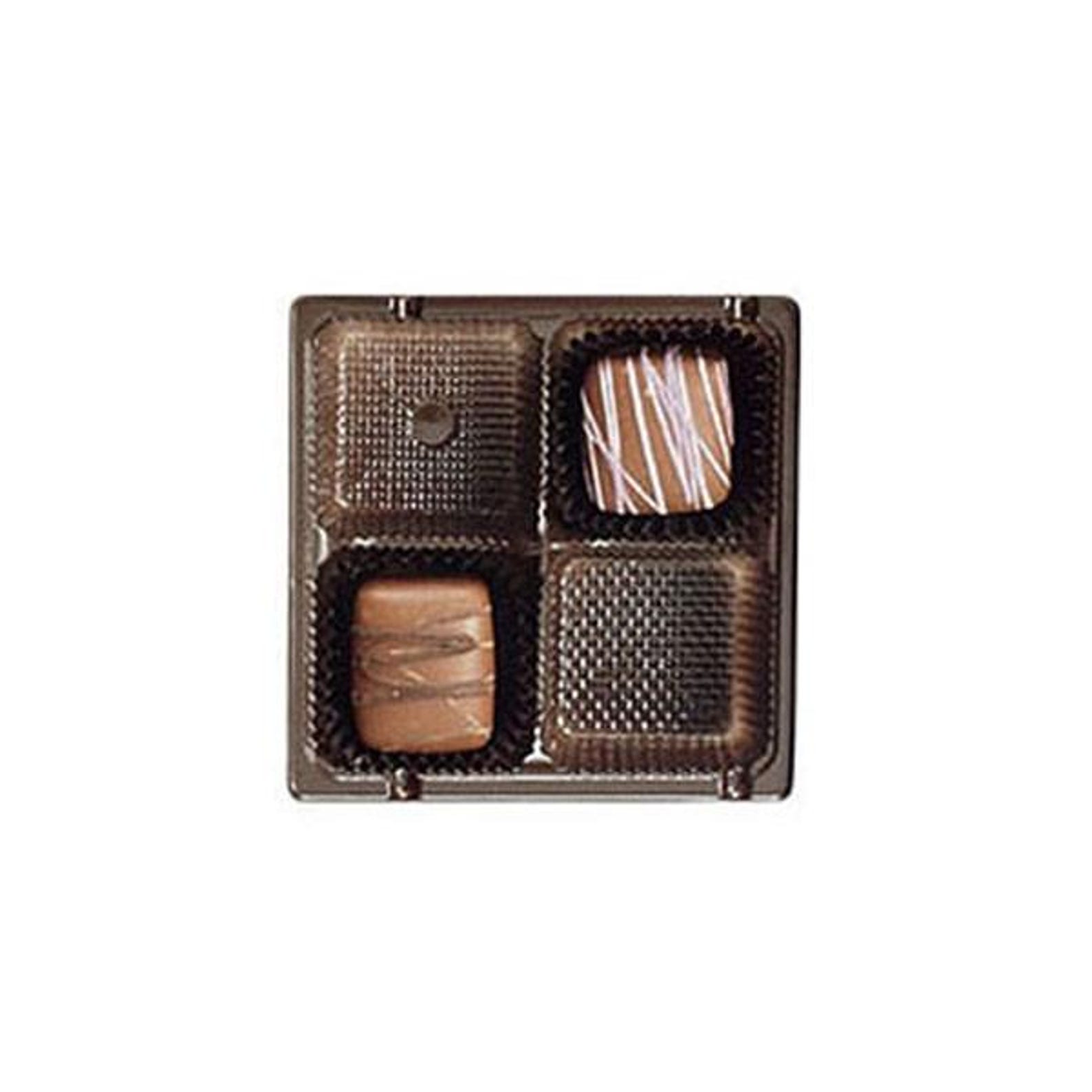 Made in USA - 50 Trays - 3 Oz. Candy Tray Insert 4 Cavities-3-7/16" X 3 ...