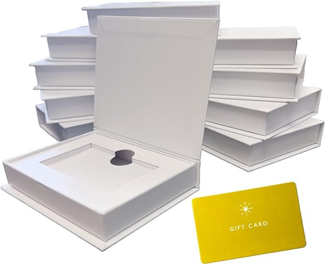 10 Boxes - Magnetic Gift Card Boxes - White - Etsy