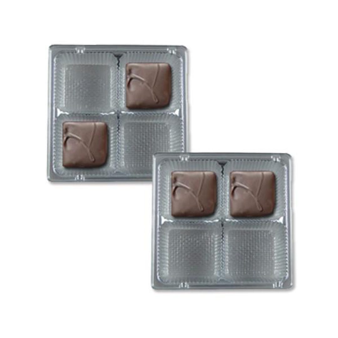50 Trays - 3 Oz. Candy Tray Insert Silver - 4 Cavities-3-7/16" X 3-7/16 ...