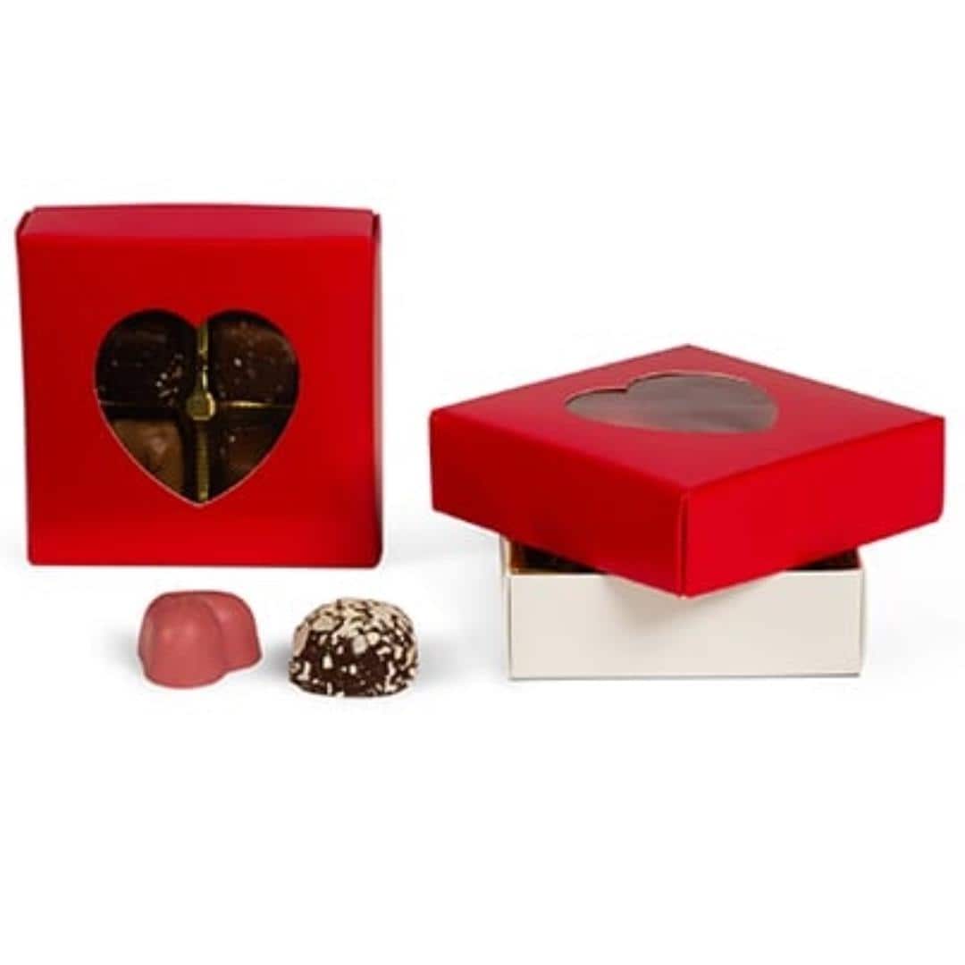 10 Sets - Fillable (empty) 4 Chocolate Valentine's Day Heart Candy ...