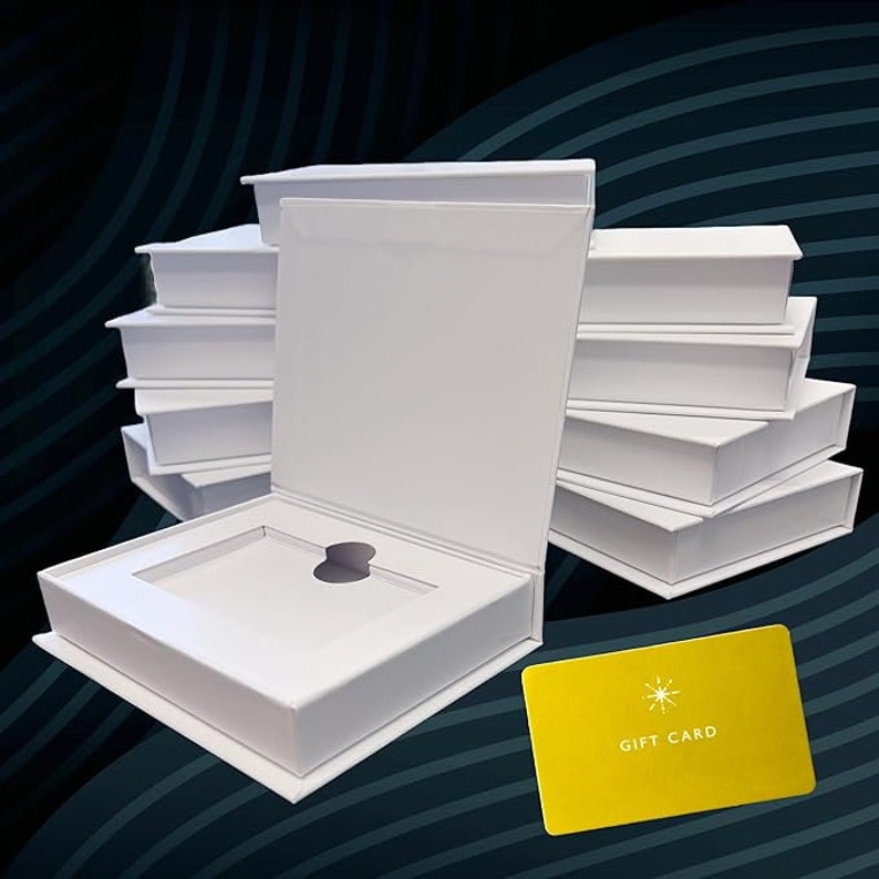 10 Boxes - Magnetic Gift Card Boxes - White - Etsy