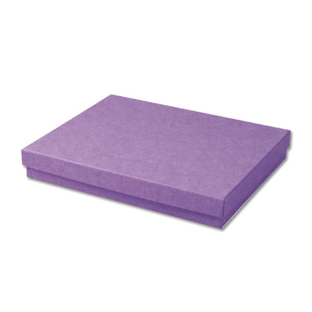 100 Boxes Matte Purple Jewelry Boxes Cotton Filled 7 X 5 X 1-1/4 Made ...