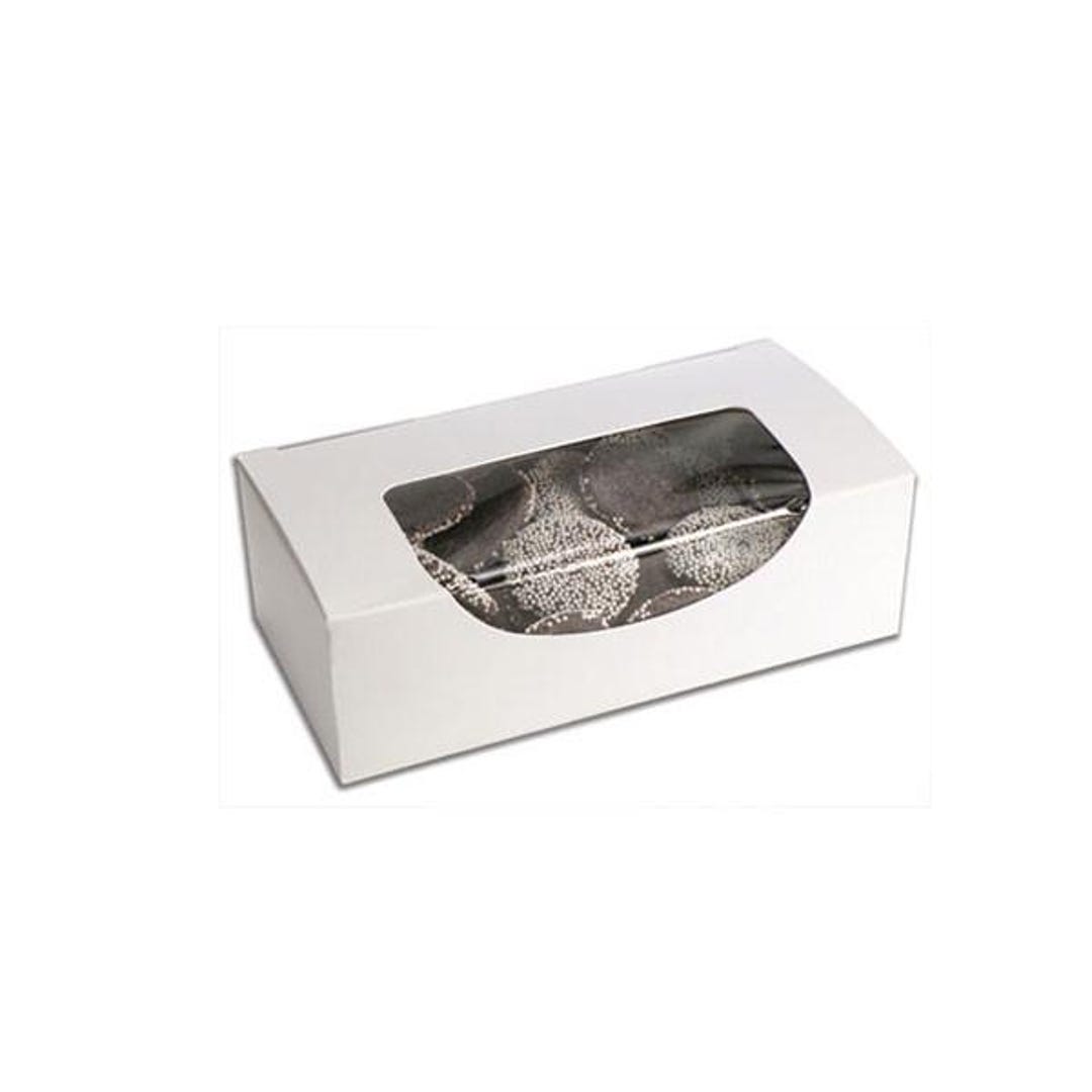 50 Boxes Candy & Fudge Boxes 1/2 Lb. White With Window-5-1/2 X 2-3/4 X ...