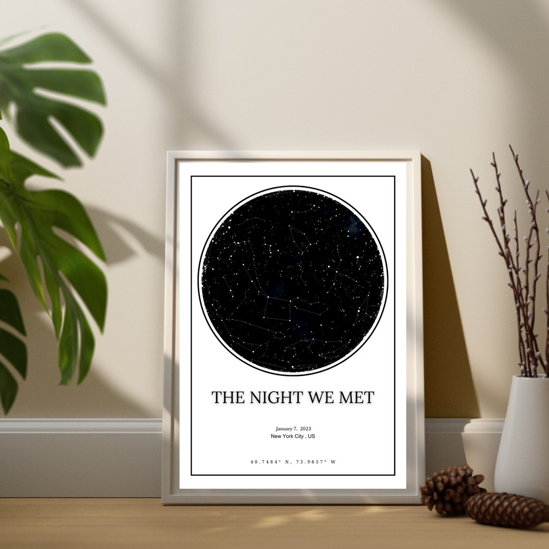 Personalized Star Map Star Map by Date Custom Star Map Print ...