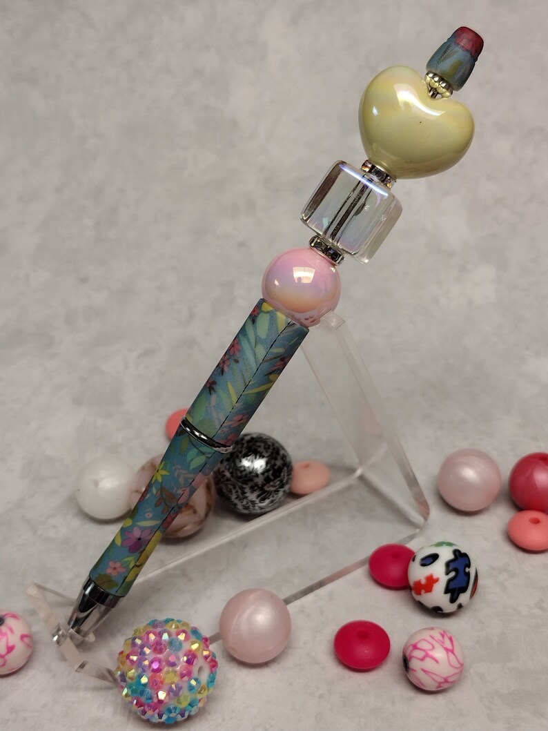 Beaded Pen,heart Pen,colorful Beads,journal Writing,bridesdmaid Gift ...