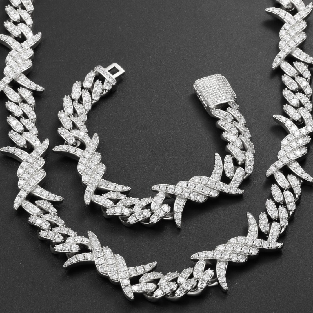 12MM Miami Cuban Link Chain, Iced Out Cuban Link, Hip Hop Jewelry ...