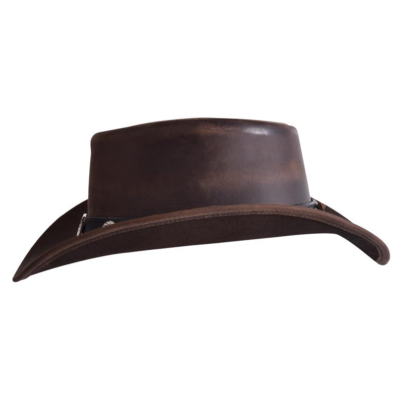 Handcrafted Leather Cowboy Hat – Western Rodeo Style With Studded Band ...