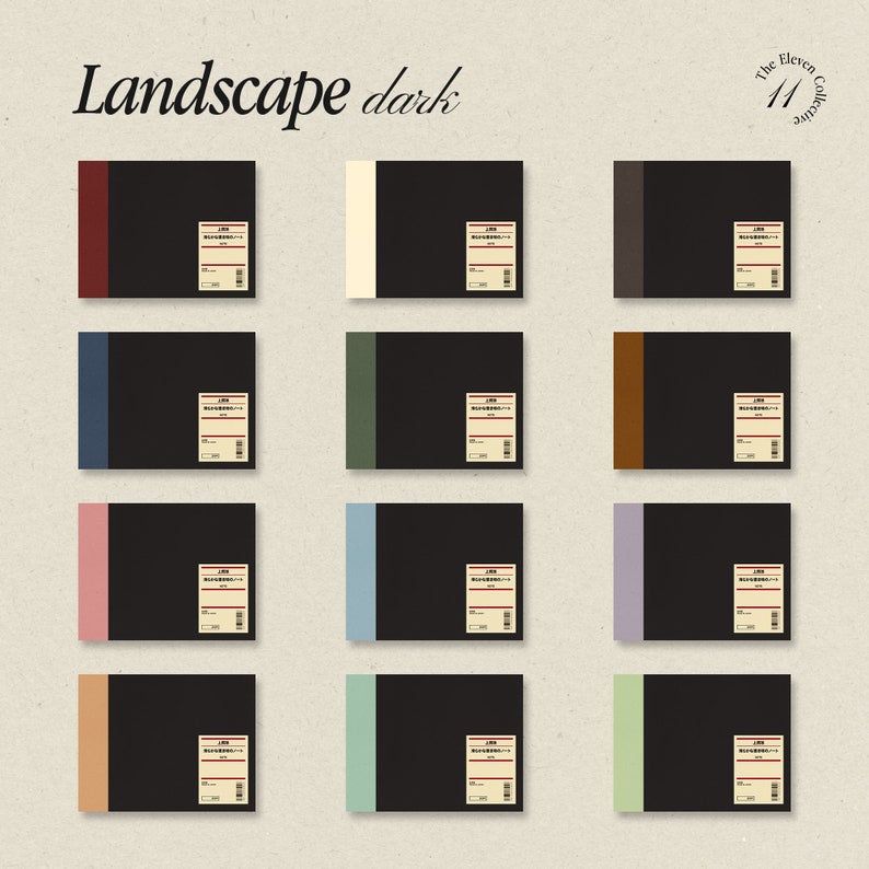 Minimalist MUJI Style Digital Notebook Covers (premium Bundle: 48 ...