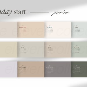 2024 Monthly Desktop Calendar / Wallpaper / Background (neutral, Earthy ...