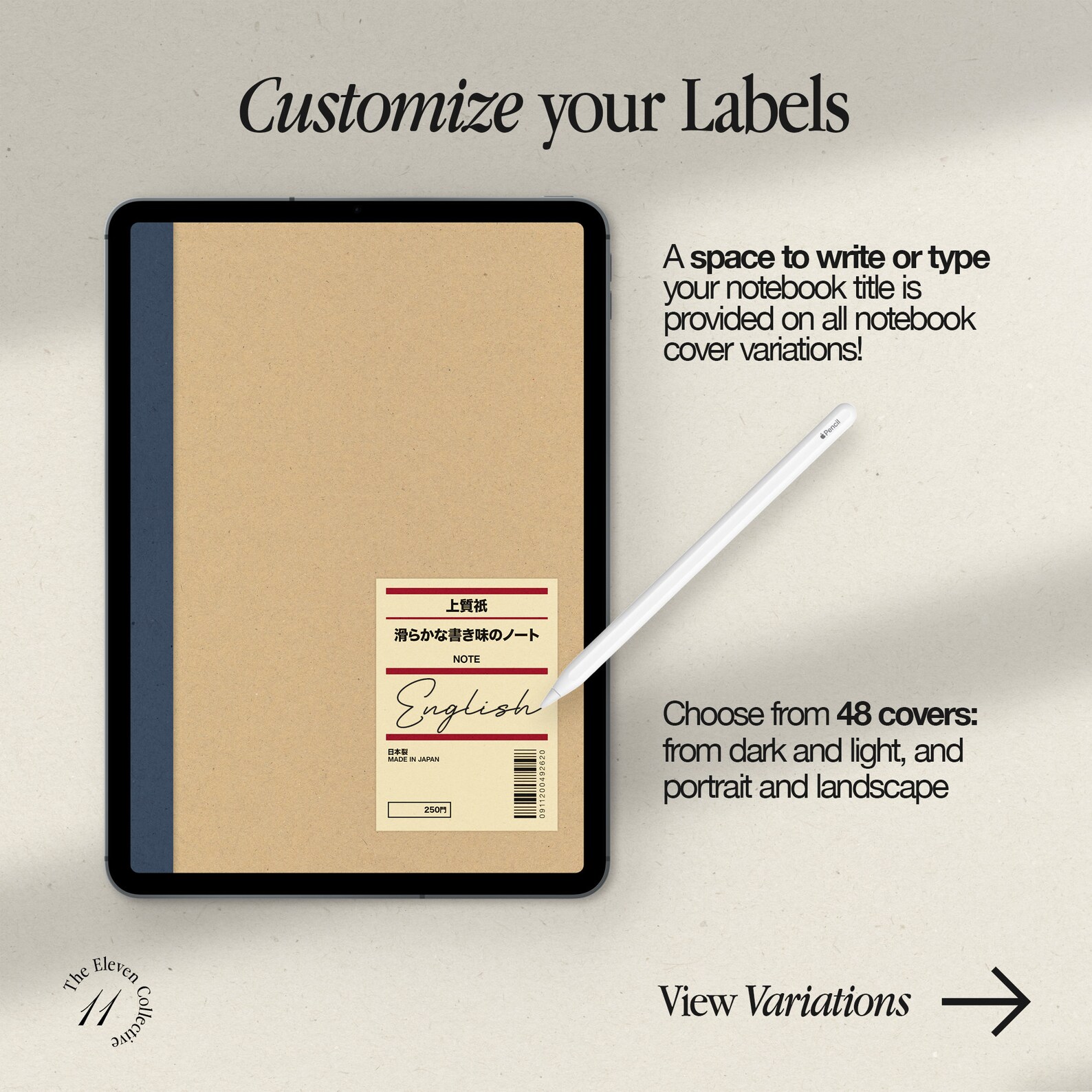 Minimalist MUJI Style Digital Notebook Covers (premium Bundle: 48 ...