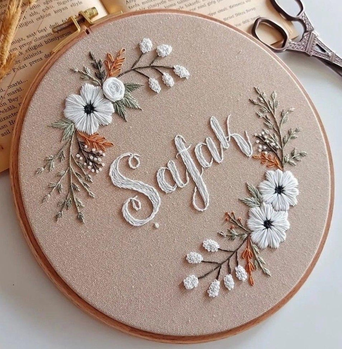 Name Personalisation Embroidery Hoop - Etsy