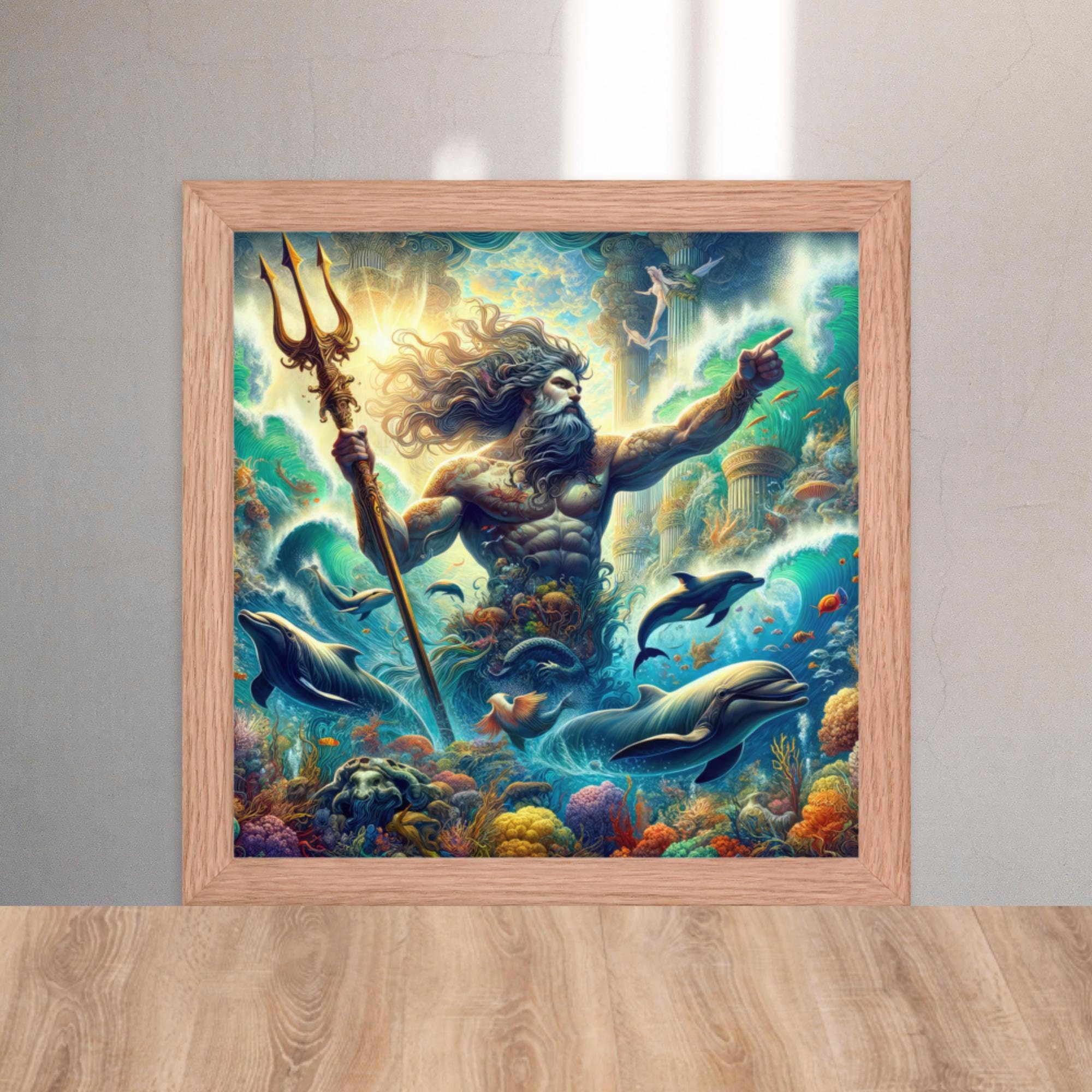 Framed Poster | Poseidon | God of the Seas | Storms | Greek God ...