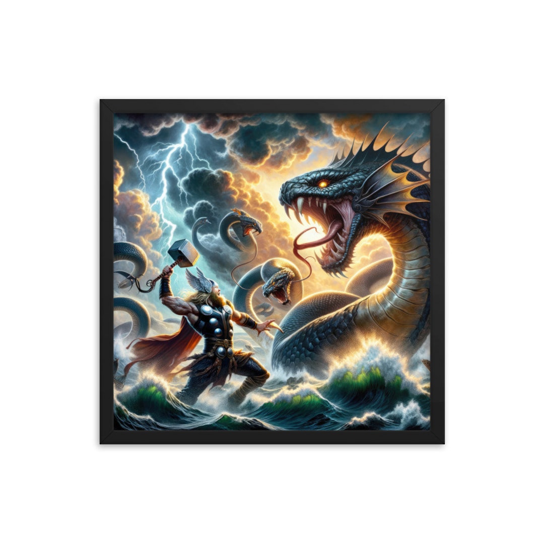 Thor Vs Jormungandr | God | Serpent | Snake | Gods | Giants | Norse ...