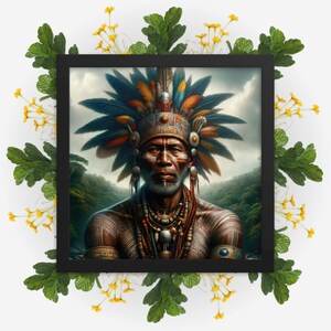 Framed Poster | Taino | Cacique | Leader | Wall Art | Home Decor ...