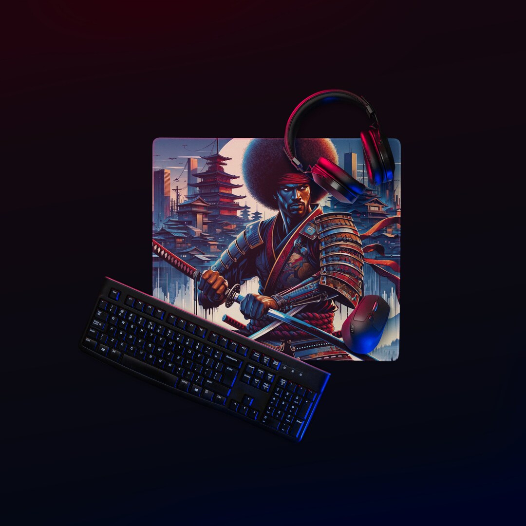 Gaming Mouse Pad Afro Samurai Inspired Samurai Battle Anime Inspired ...