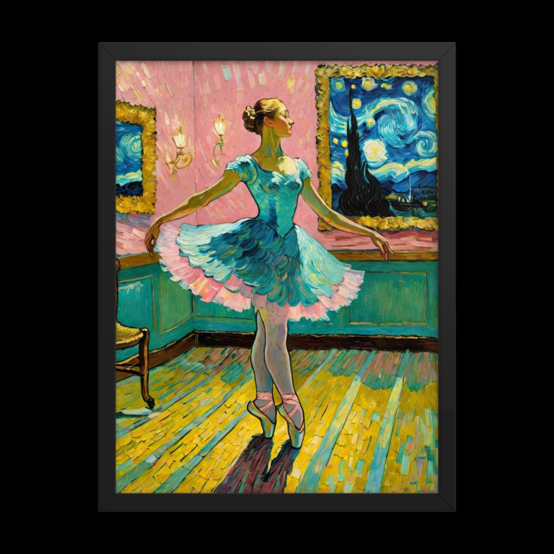 Ballet Dancer Wall Art Framed Poster Vincent Van Gogh Style - Etsy