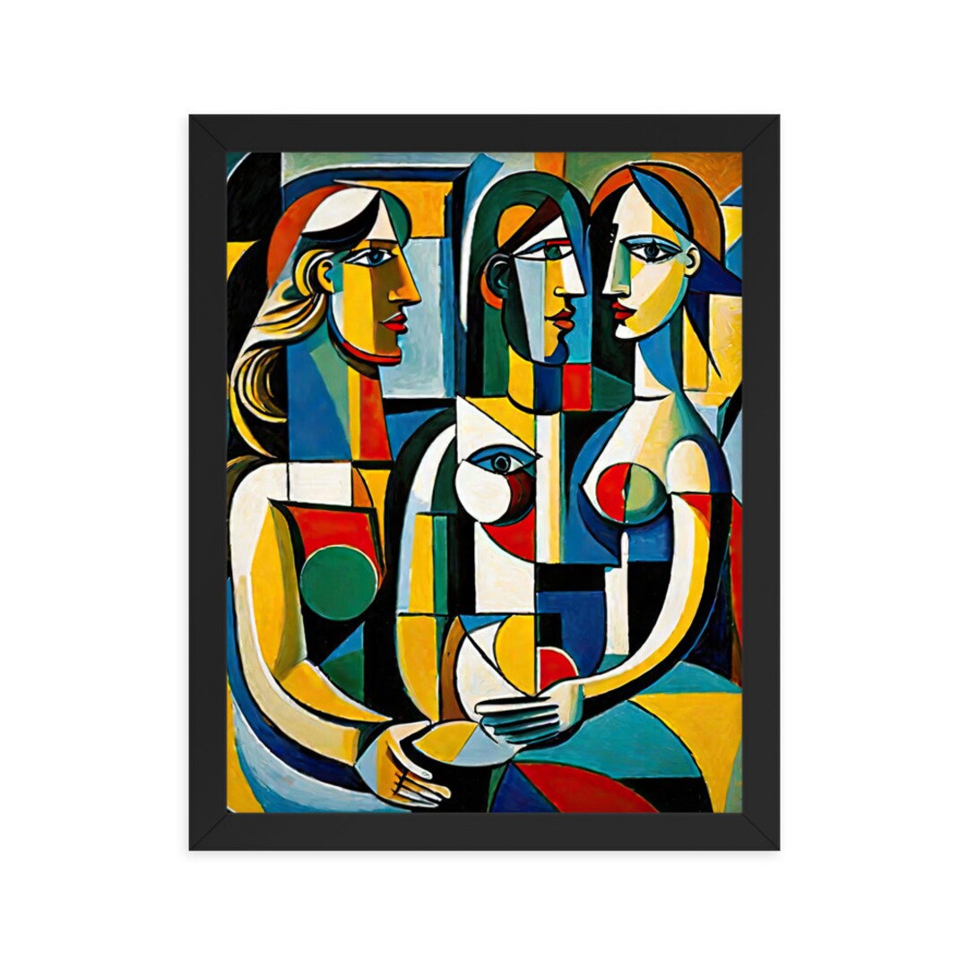 Framed Poster | Abstract Art | 3 Colors | Three Subjects - Etsy