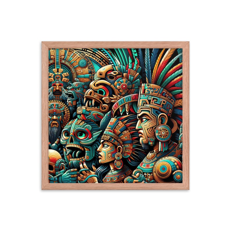 Aztec Gods Mexica Gods Wall Art Home Decor Pantheon Gods - Etsy