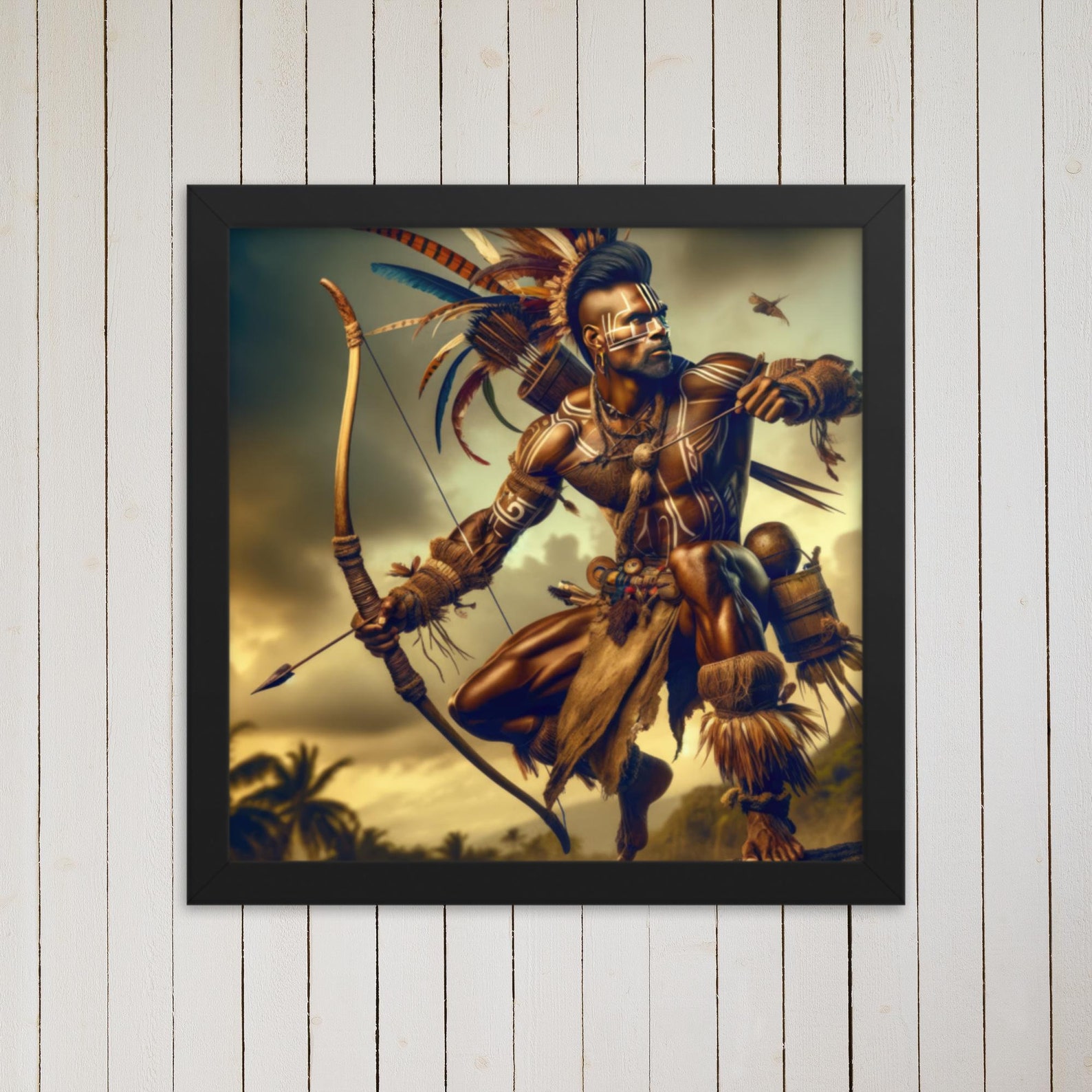Framed Poster | Taino | Warrior | Cultural | Home Decor | Native | Wall ...