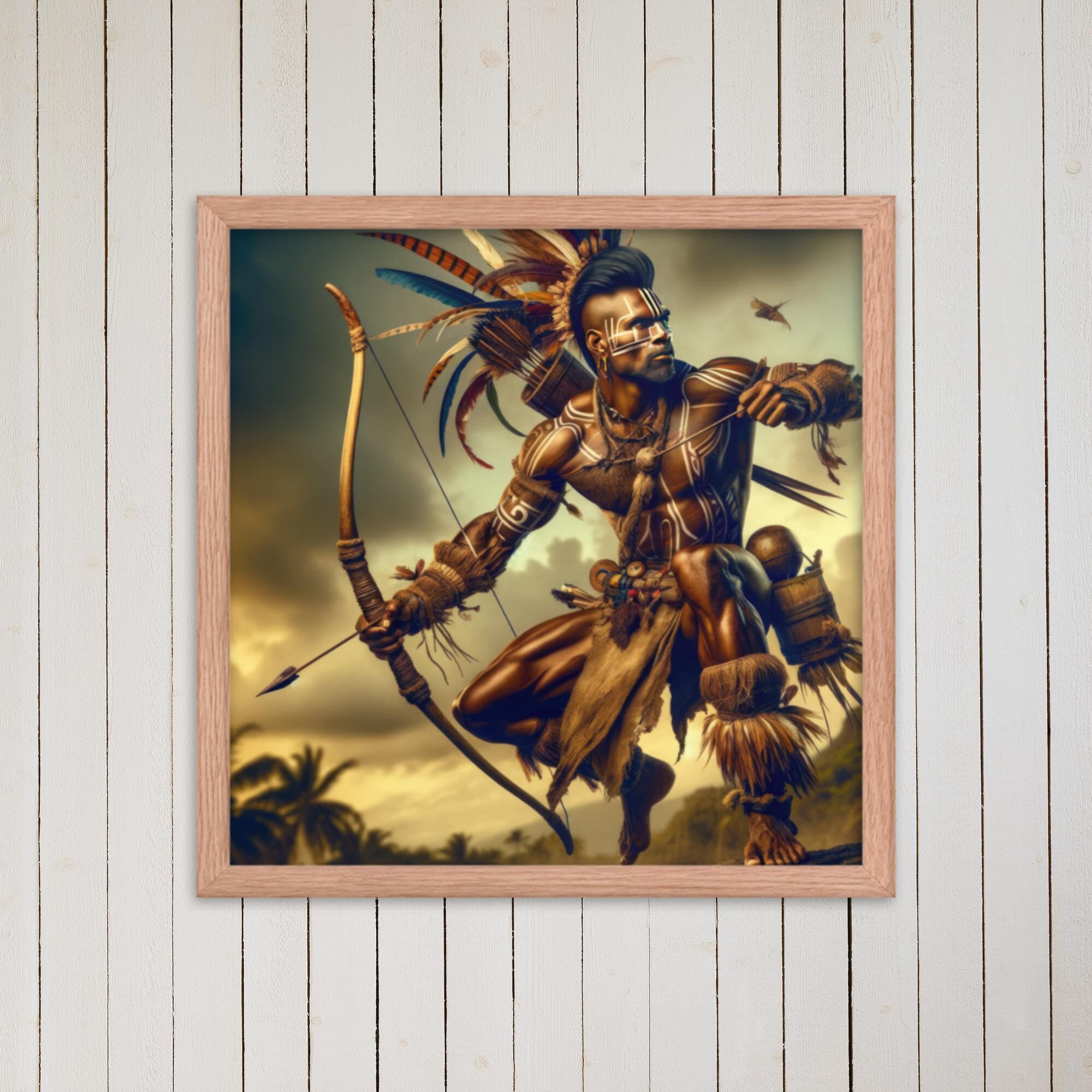 Framed Poster | Taino | Warrior | Cultural | Home Decor | Native | Wall ...