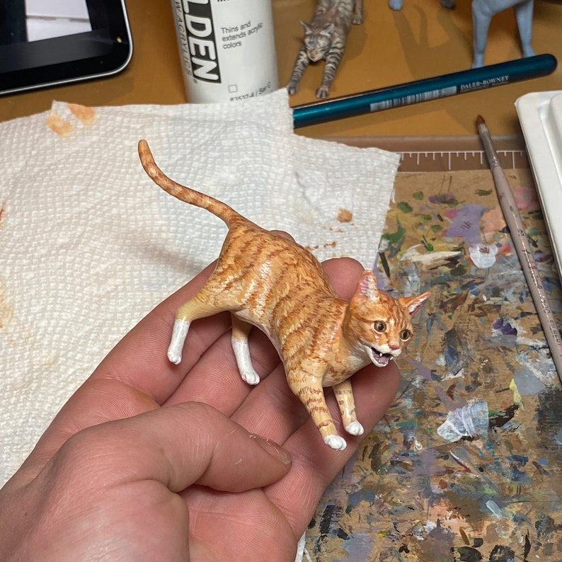 3D Printed Pet Portrait, Hand Painted, Full Body - Etsy