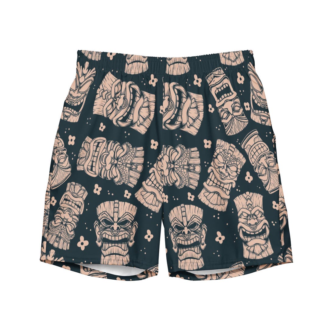 Recycled Swim Trunks - Vintage Tiki Design - Etsy