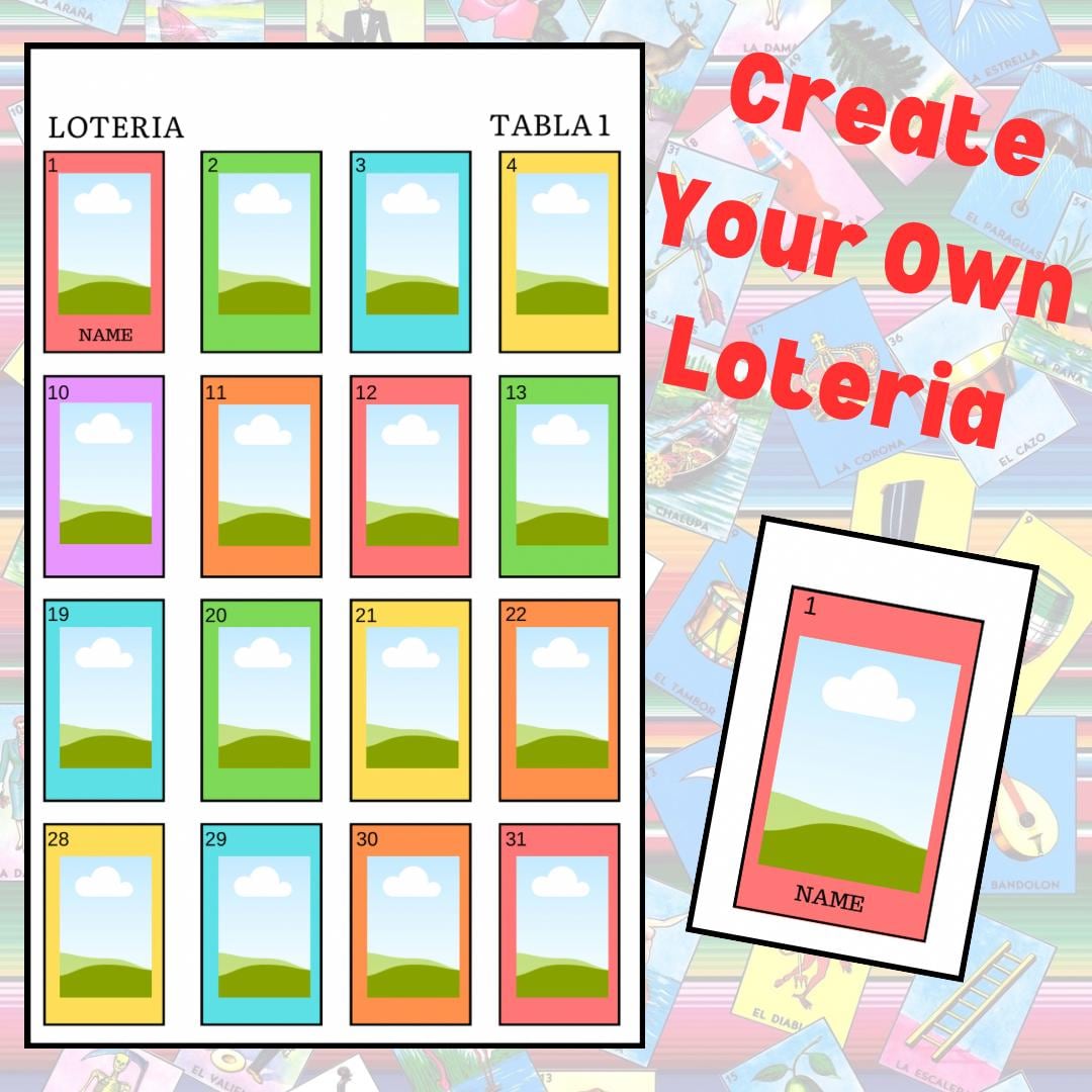 Lotería personalizable - Etsy México