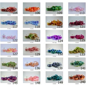 4mm Set 35 Meters Variegated Silk Ribbon, 100 % Pure Silk, Ribbon ...