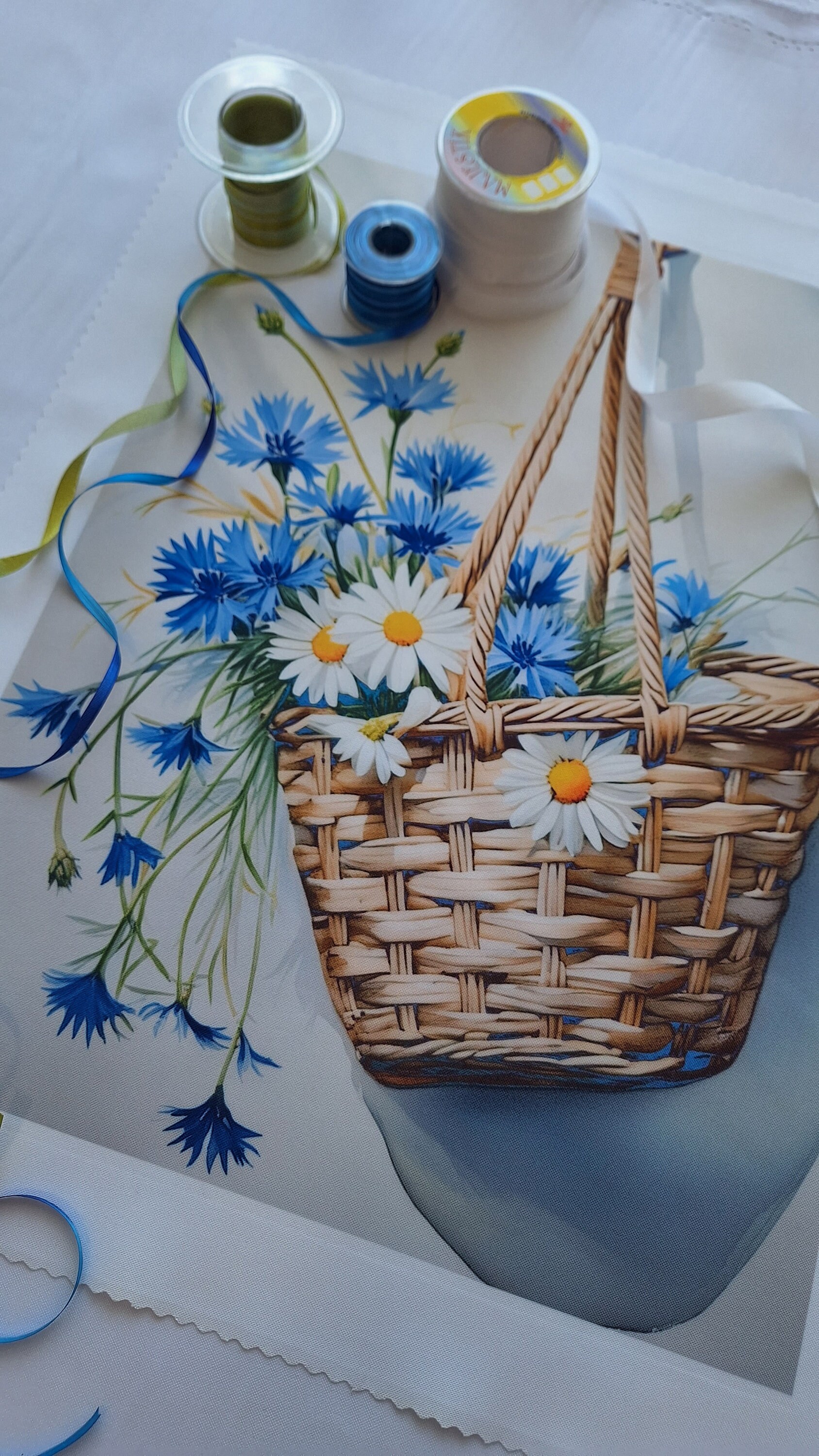 Pre-printed Embroidery Fabric, Pattern Gabardine Print for Embroidery ...