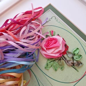 4mm Set 35 Meters Variegated Silk Ribbon, 100 % Pure Silk, Ribbon ...